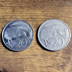 Other | New Zealand 2 Cent Kiwi Bird Coins Silver Collectible | Poshmark